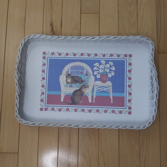 Accents | Vintage Made In West Germany Melamine Woven Edge Detail Tray ...